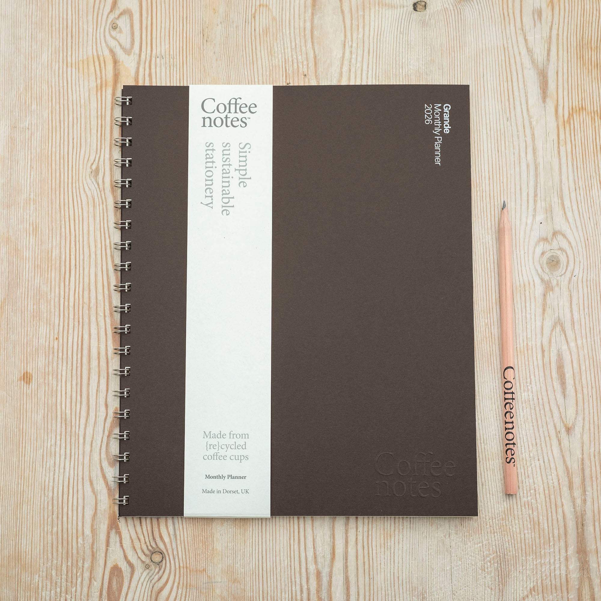 Espresso Monthly Planner 2026 | Sustainable Stationery | Coffeenotes