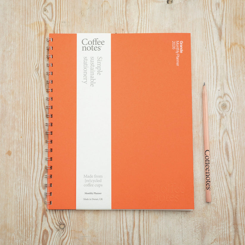 Orange Monthly Planner 2026 | Sustainable Stationery | Coffeenotes