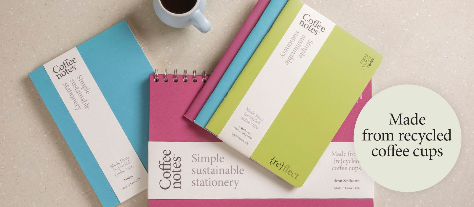 Sustainable Stationery | Recycled Coffee Cup Waste – Coffeenotes