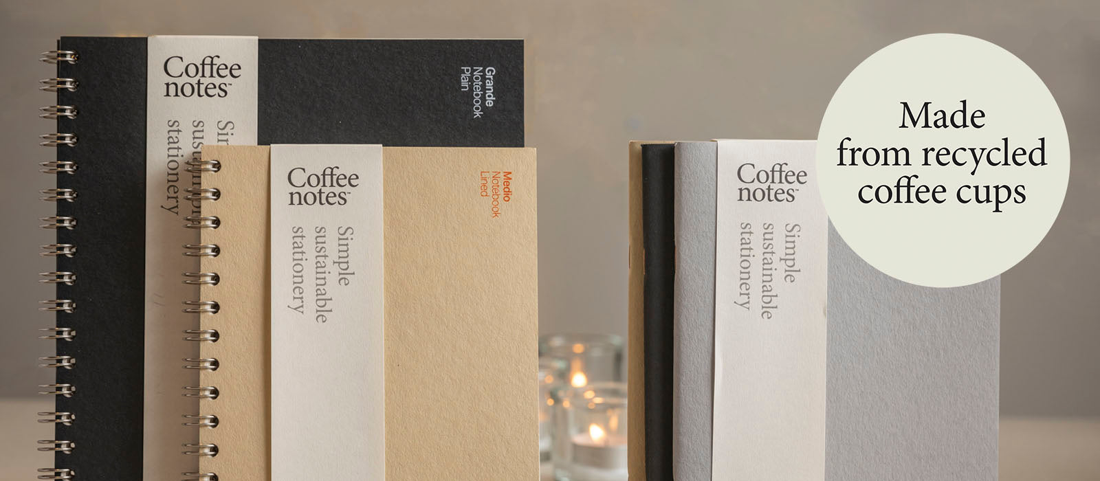Sustainable Stationery | Recycled Coffee Cup Waste – Coffeenotes